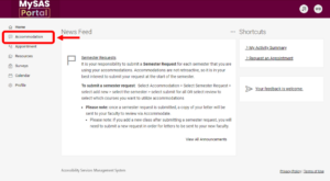 Activating Accommodations Student Accessibility Services Sas